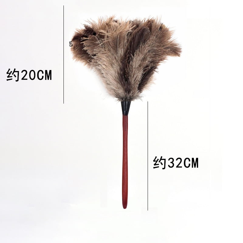 Feather Duster Wooden Handle Duster Anti-static Dust Removal Dusters ...