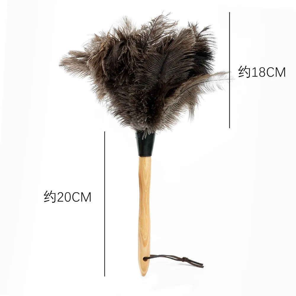 Feather Duster Wooden Handle Duster Anti-static Dust Removal Dusters ...