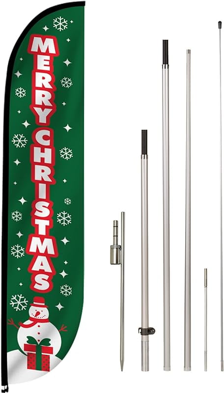 Feather Flag Pole Kit - 12 Feet Tall Advertising Flag Banner with ...