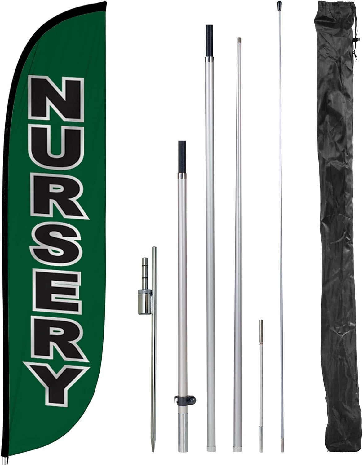 Feather Flag Pole Kit - 12 Feet Tall Advertising Flag Banner with ...