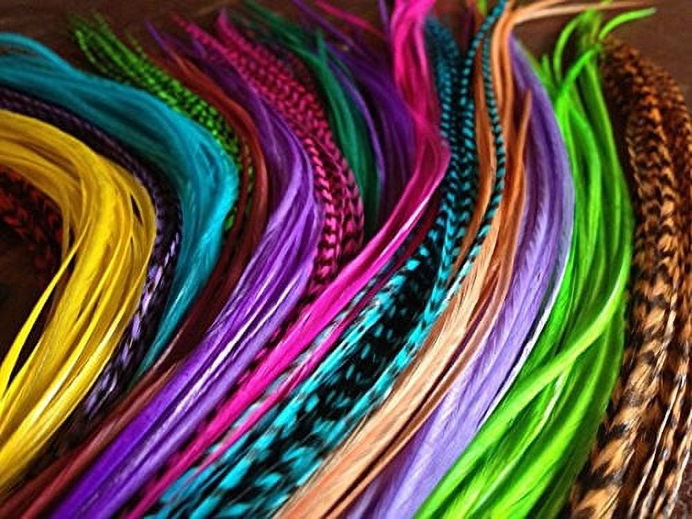 Feather Hair Extension 25 Loose Feathers for Hair Extensions Choose ...