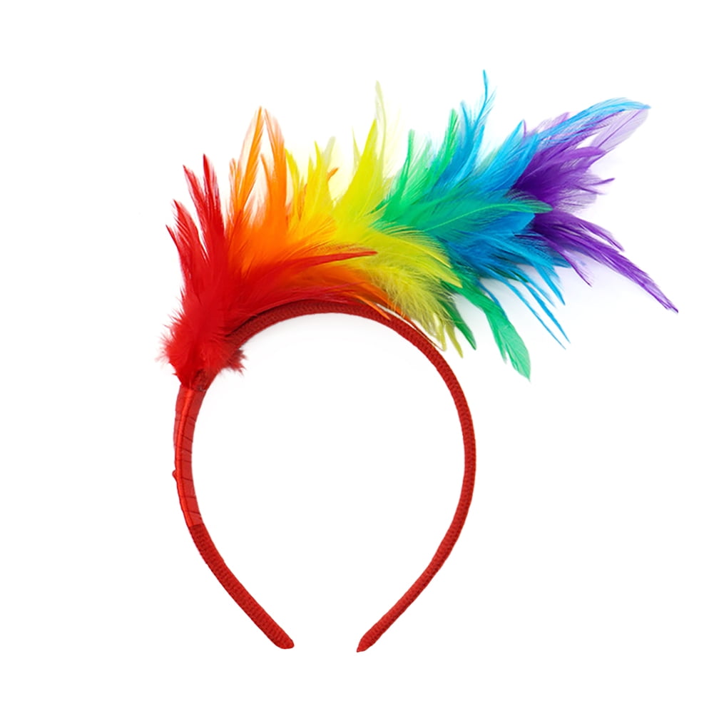 Feather Headband Retro Feather Headband Colorful Feathers Headband ...
