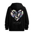 Feather Heart Life funny hoodies men's sweater hoodie black Casual ...