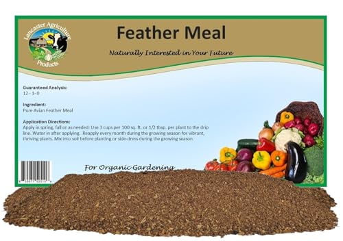 Feather Meal Fertilizer 16 Pounds for Gardens, Containers, Trees ...