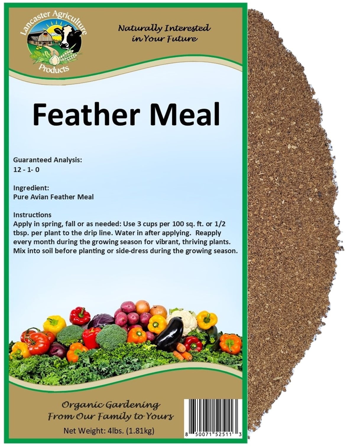Feather Meal Fertilizer 4 Pounds for Gardens, Containers, Trees, Shrubs ...
