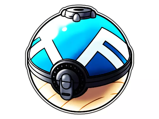 Feather Poke Ball Waterproof Sticker Phone Decal Water Bottle Stickers ...