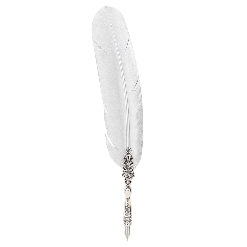Feather Quill Dip Pen Set with Exquisite Calligraphy Penholder ...