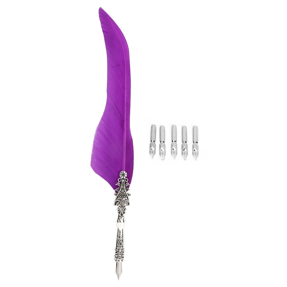 Feather Quill Pen, Elegant Appearance, Antique Style Quill Dip Pen Set ...