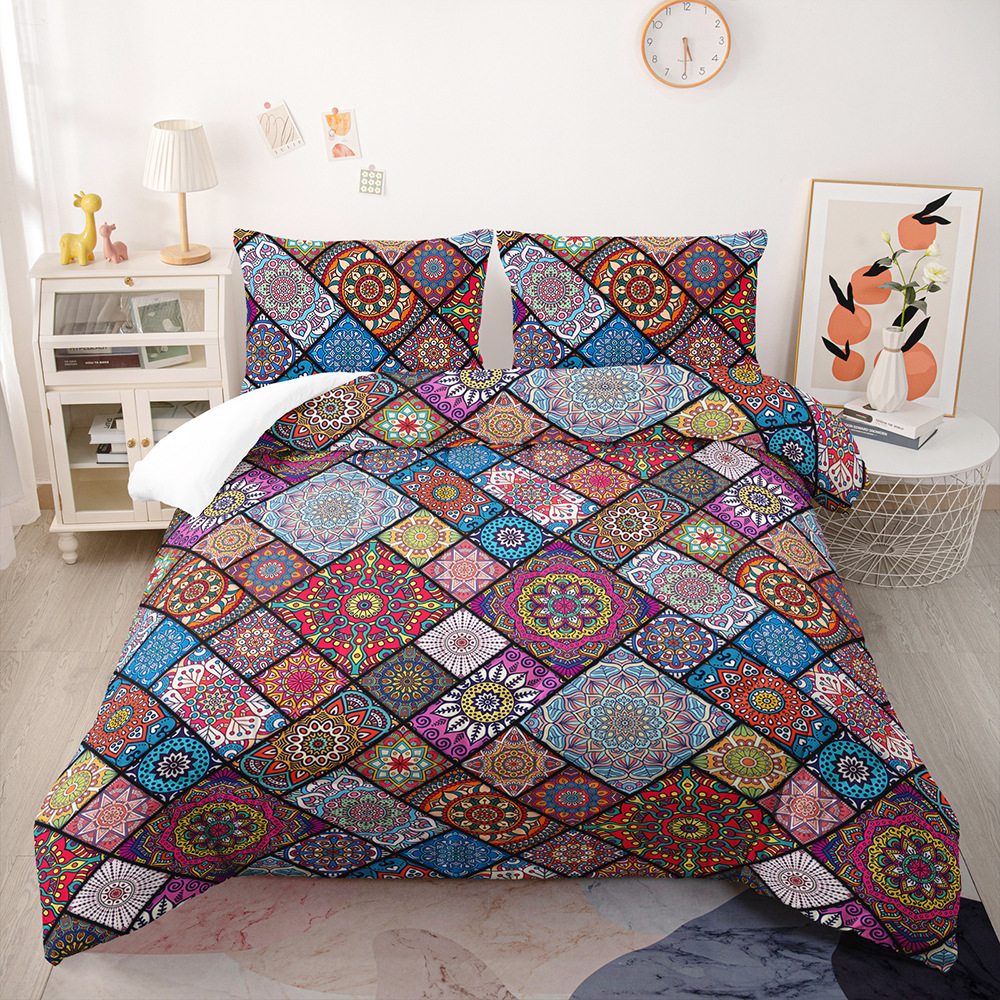 Feather Silk Cotton Quilt Bohemian Plaid Quilt Core Fat Quilt - Walmart.com