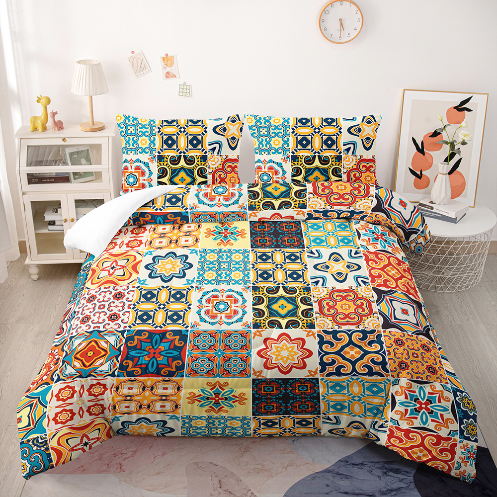 Feather Silk Cotton Quilt Bohemian Plaid Quilt Core Fat Quilt - Walmart.com