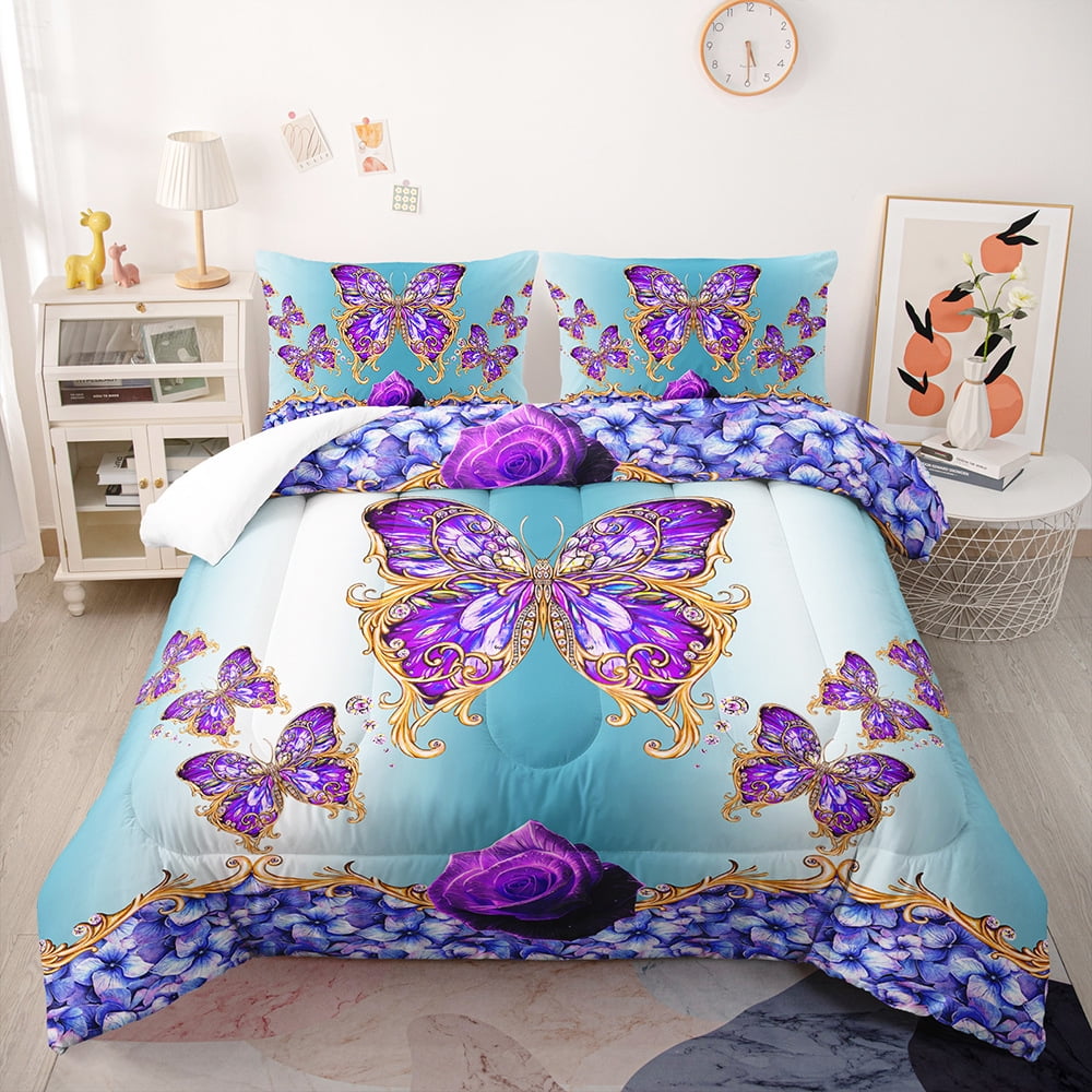 Feather Silk Cotton Quilt Butterfly Animal Retro Flower Quilt Core Fat ...