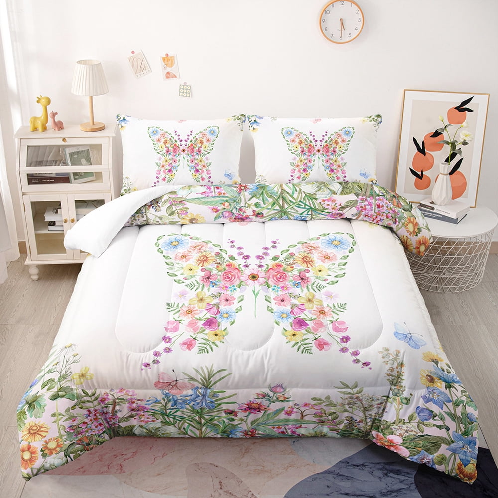 Feather Silk Cotton Quilt Butterfly Animal Retro Flower Quilt Core Fat ...