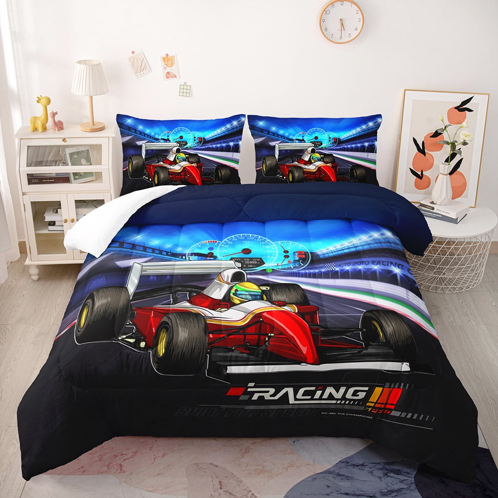 Feather Silk Cotton Quilt Car Racing Game Bicycle Classic Car Quilt ...
