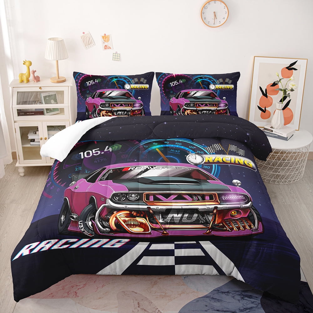 Feather Silk Cotton Quilt Car Racing Game Bicycle Classic Car Quilt ...