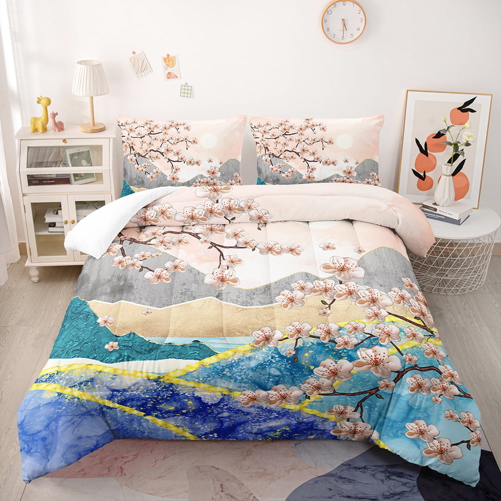 Feather Silk Cotton Quilt Fuji Mountain Oil Painting Illustration ...