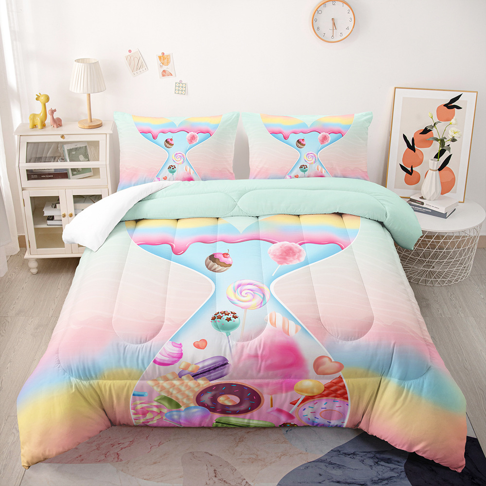 Feather Silk Cotton Quilt Gourmet Dessert Illustration Quilt Core Fat ...