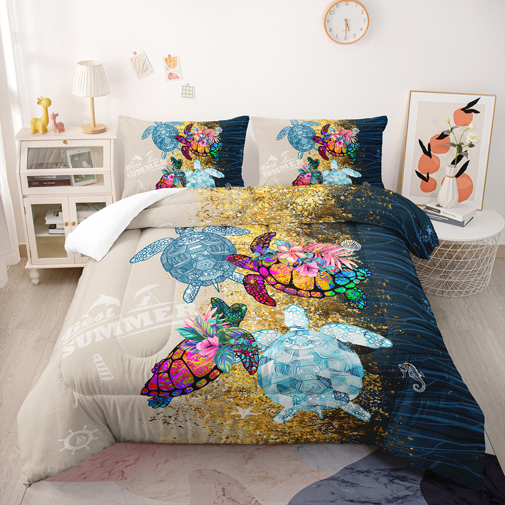 Feather Silk Cotton Quilt Sea Turtle Animal Marine Quilt Core Fat Quilt ...