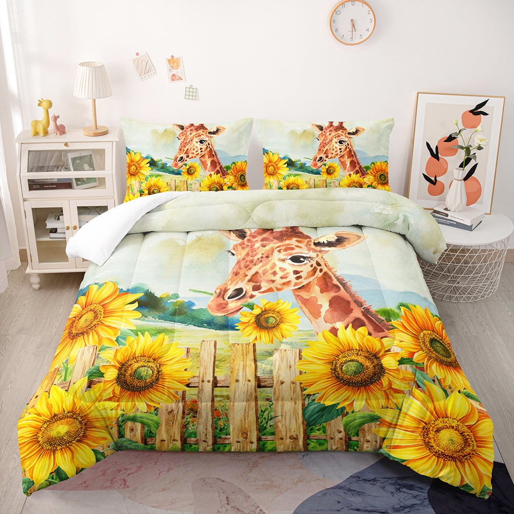 Feather Silk Cotton Quilt Sunflower Giraffe Quilt Core Fat Quilt ...