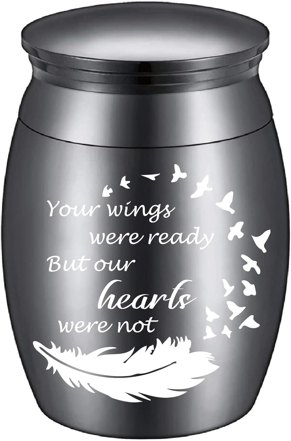 Feather Small Keepsake Urns Mini Cremation Urns Stainless Steel ...