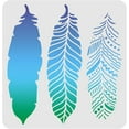 Feather Stencils Template 11.8x11.8inch Plastic Feather Drawing ...