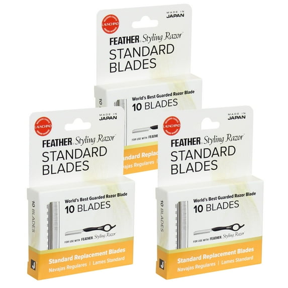 Feather Styling Razor Standard Blades - Professional Hair Cutting ...