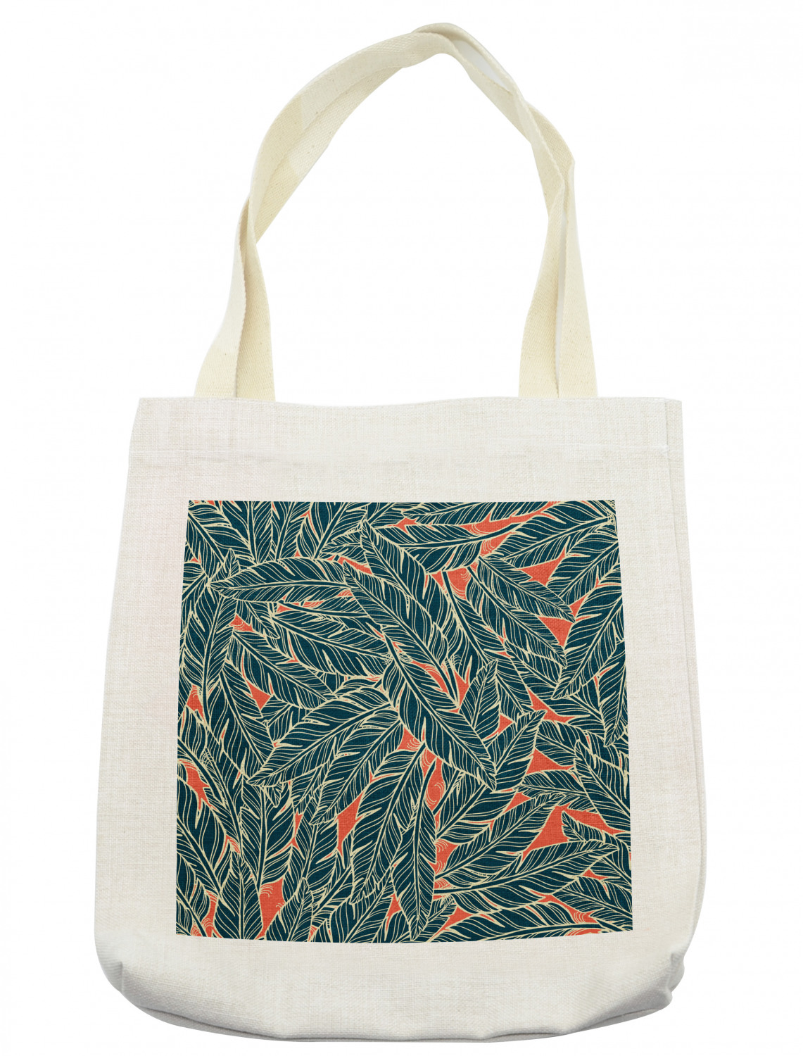 Feather Tote Bag, Modern Display Flying Quills Birds Animals Wildlife ...