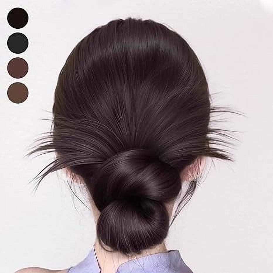 Feathered Clip-On Bun Wig for Women | Messy Hair Piece Extension | Heat ...