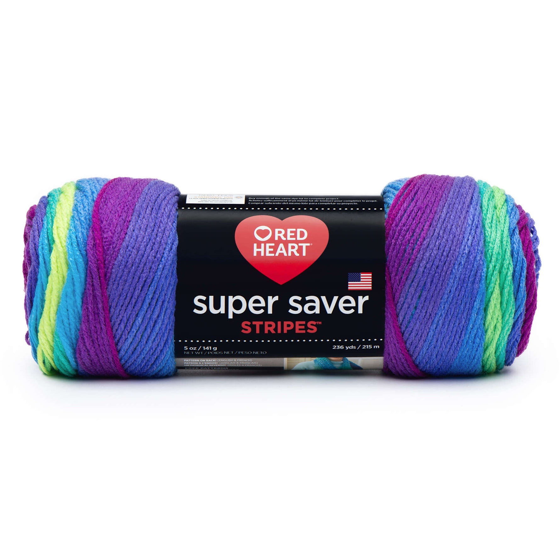 Spinrite Red Heart Super Saver Yarn-Parrot Stripe, 1 Pack of 2 Piece ...