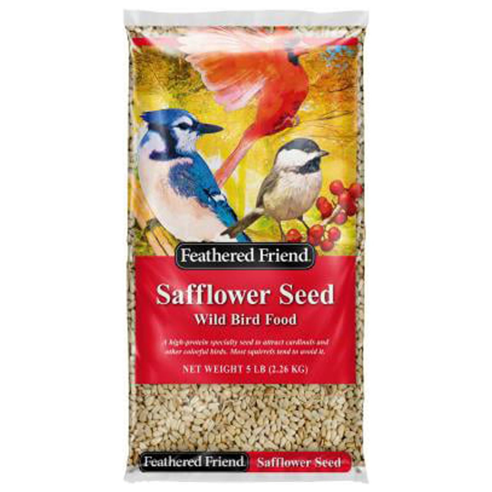 Feathered Friend 14370 Safflower Wild Bird Food, 5 Lb. Bag - Quantity 8 ...