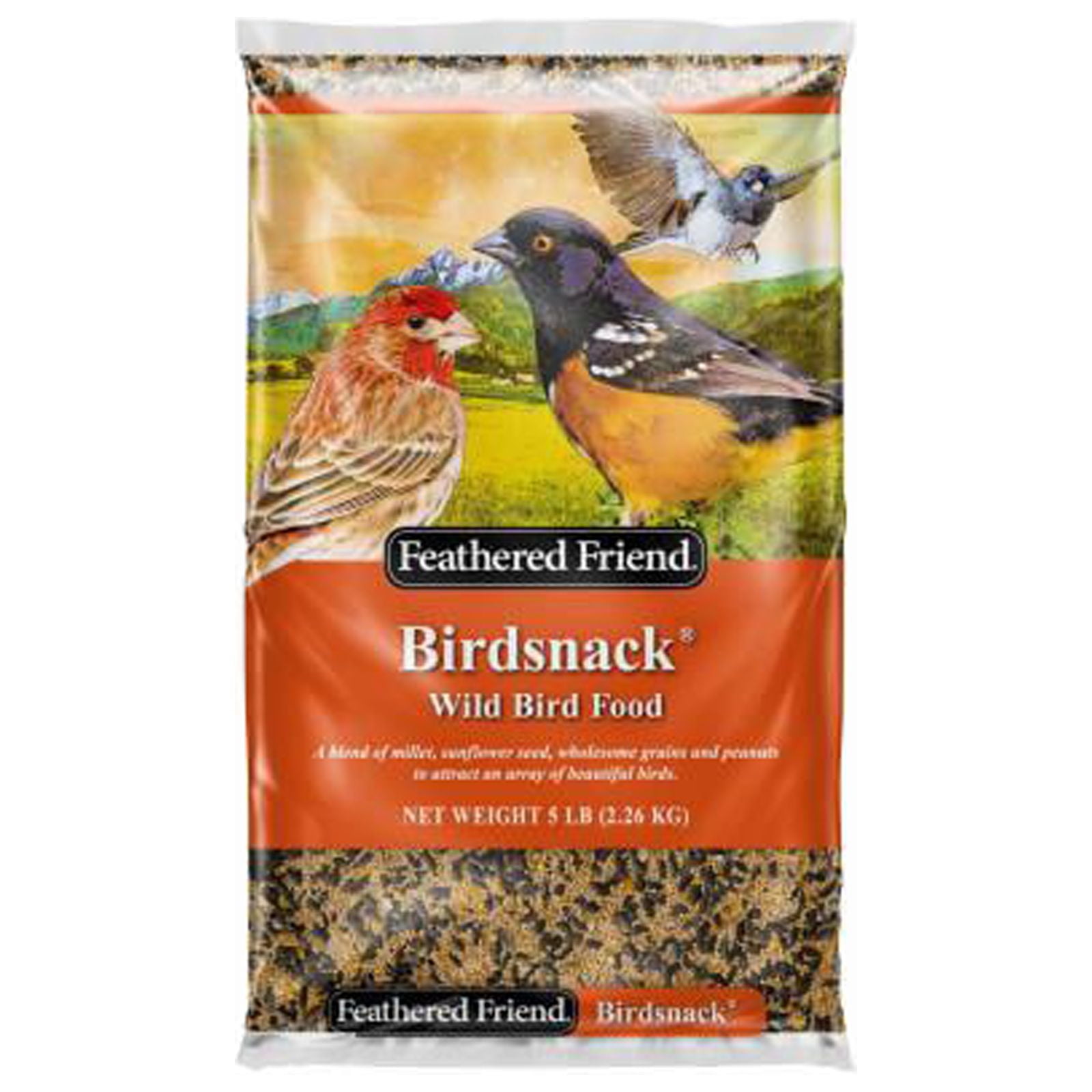 Feathered Friend 14390 Birdsnack Wild Bird Food, 5 Lb. Bag - Quantity 8 ...