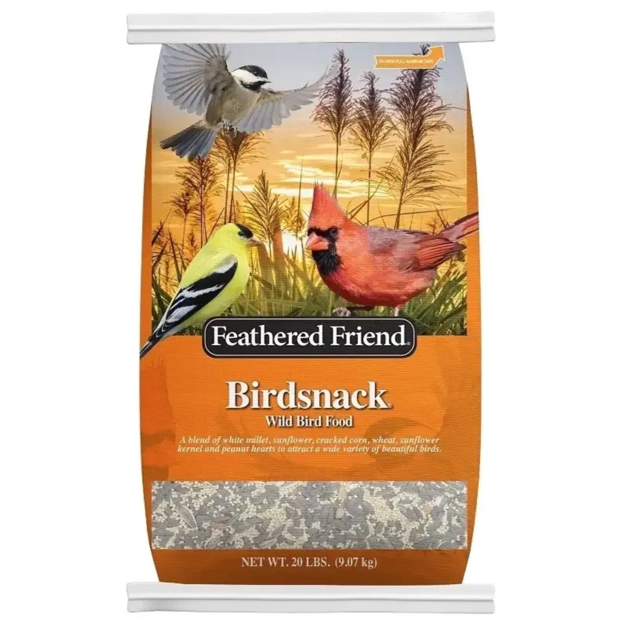Feathered Friend 14391 Birdsnack Wild Bird Food, 20 Lb. Bag - Quantity ...