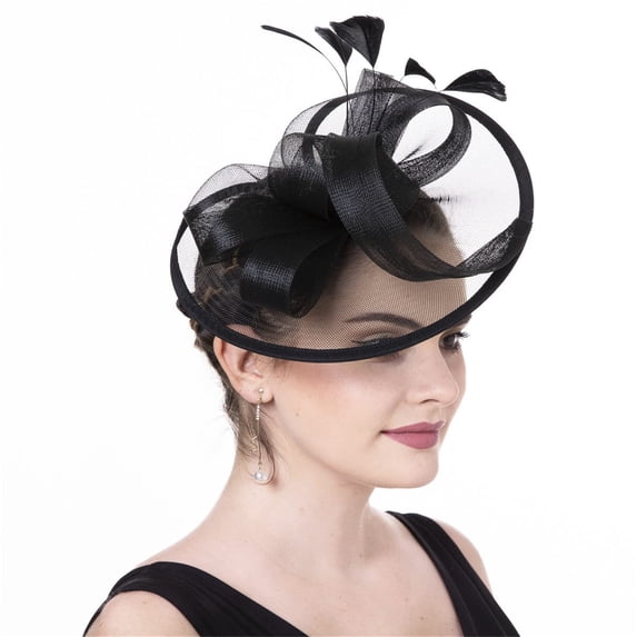 Feathered Headpiece Breathable Fascinator Hat With Headbands and Clip ...