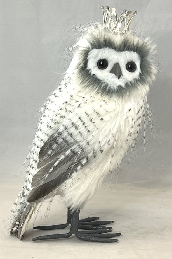 Feathered Owl Wearing A Crown Figurine - Walmart.com