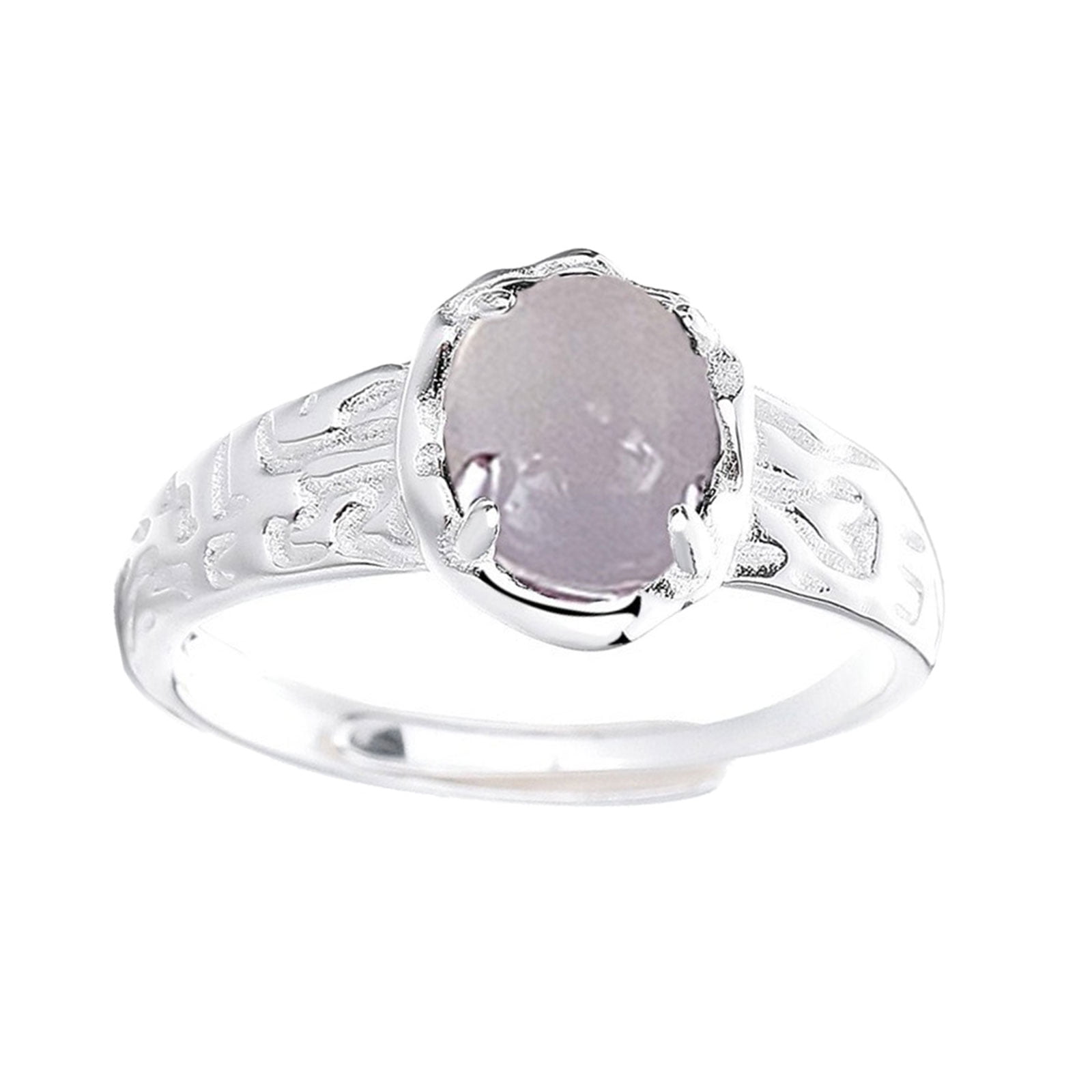 Feathered Symbol Adjustable Rings Silver Plated Modern Jewelry for ...