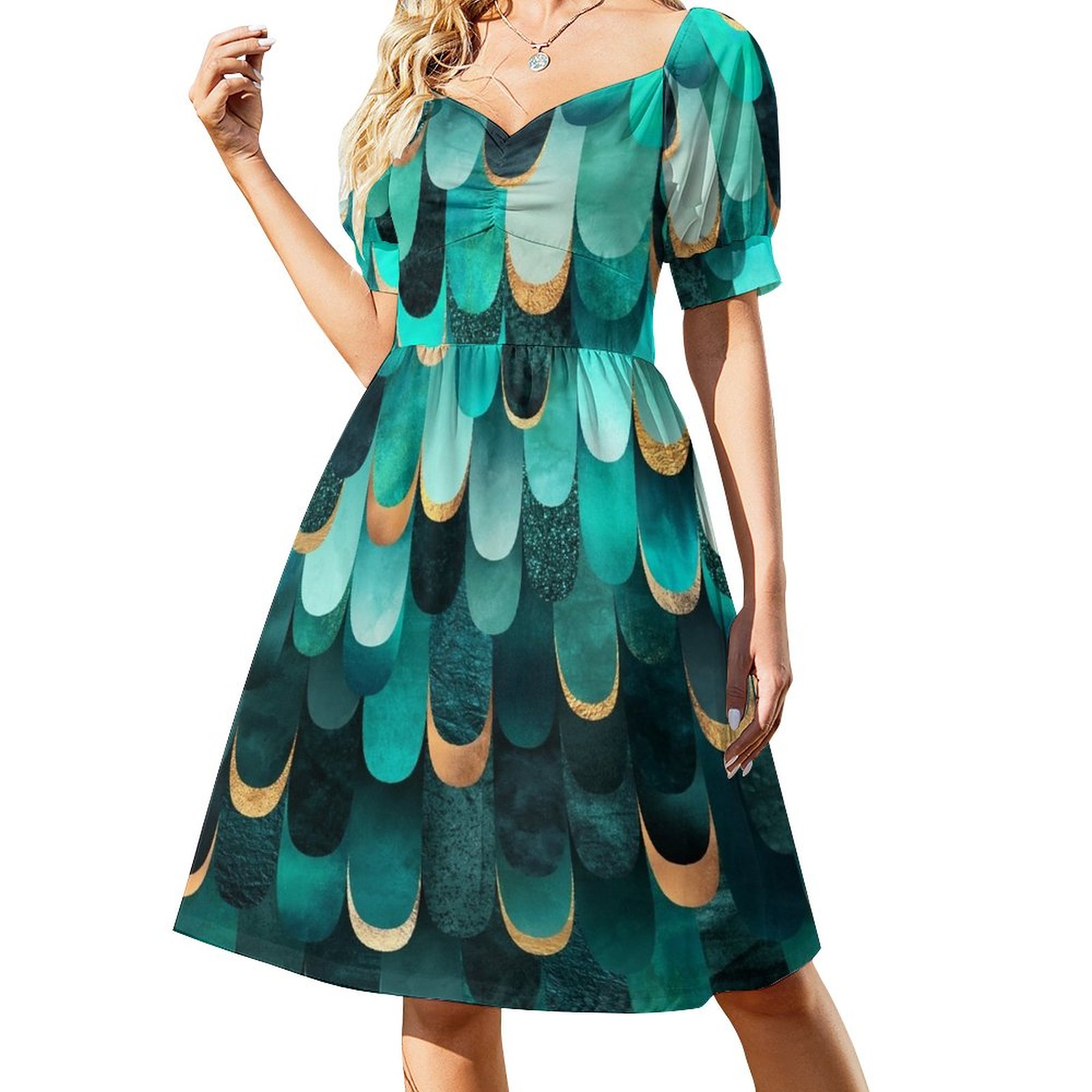 Feathered - Turquoise Dress summer dresses summer dress woman 2025 ...