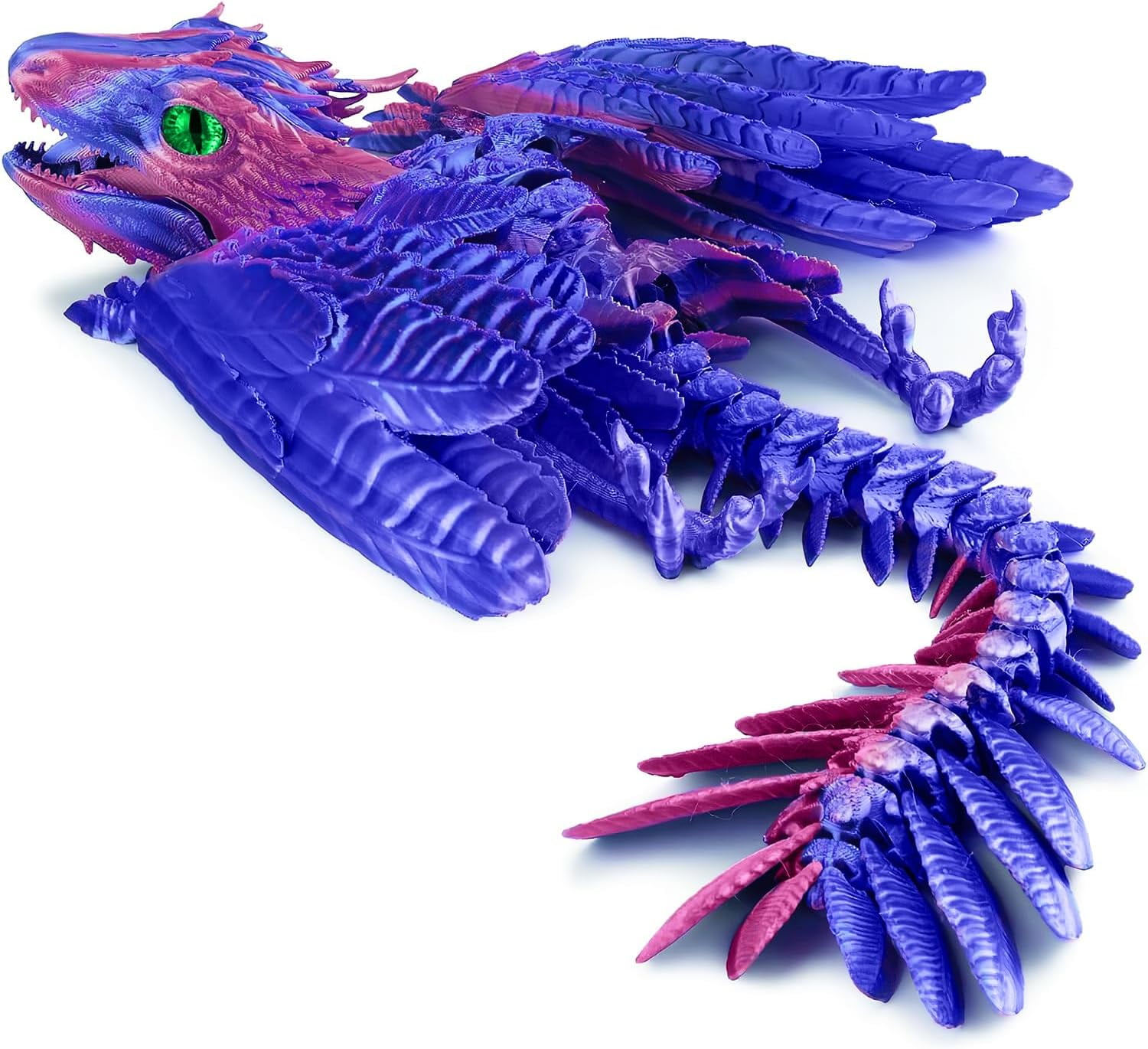 Feathered Wyvern Dragon, 12" 3D Printed Dragon, Articulated Dragon with ...