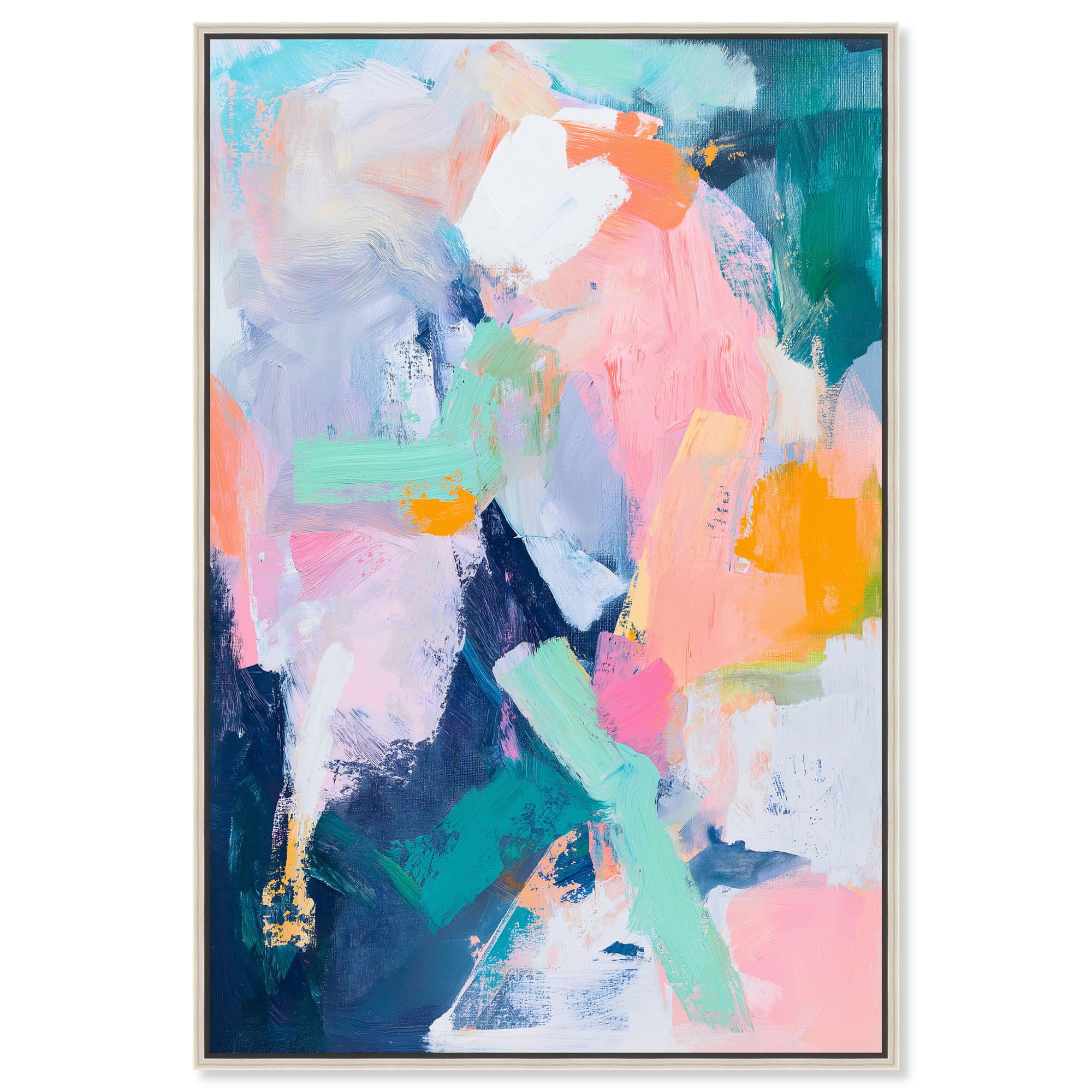 Featherlight Colors II Canvas Modern Color Abstract by Art Remedy ...