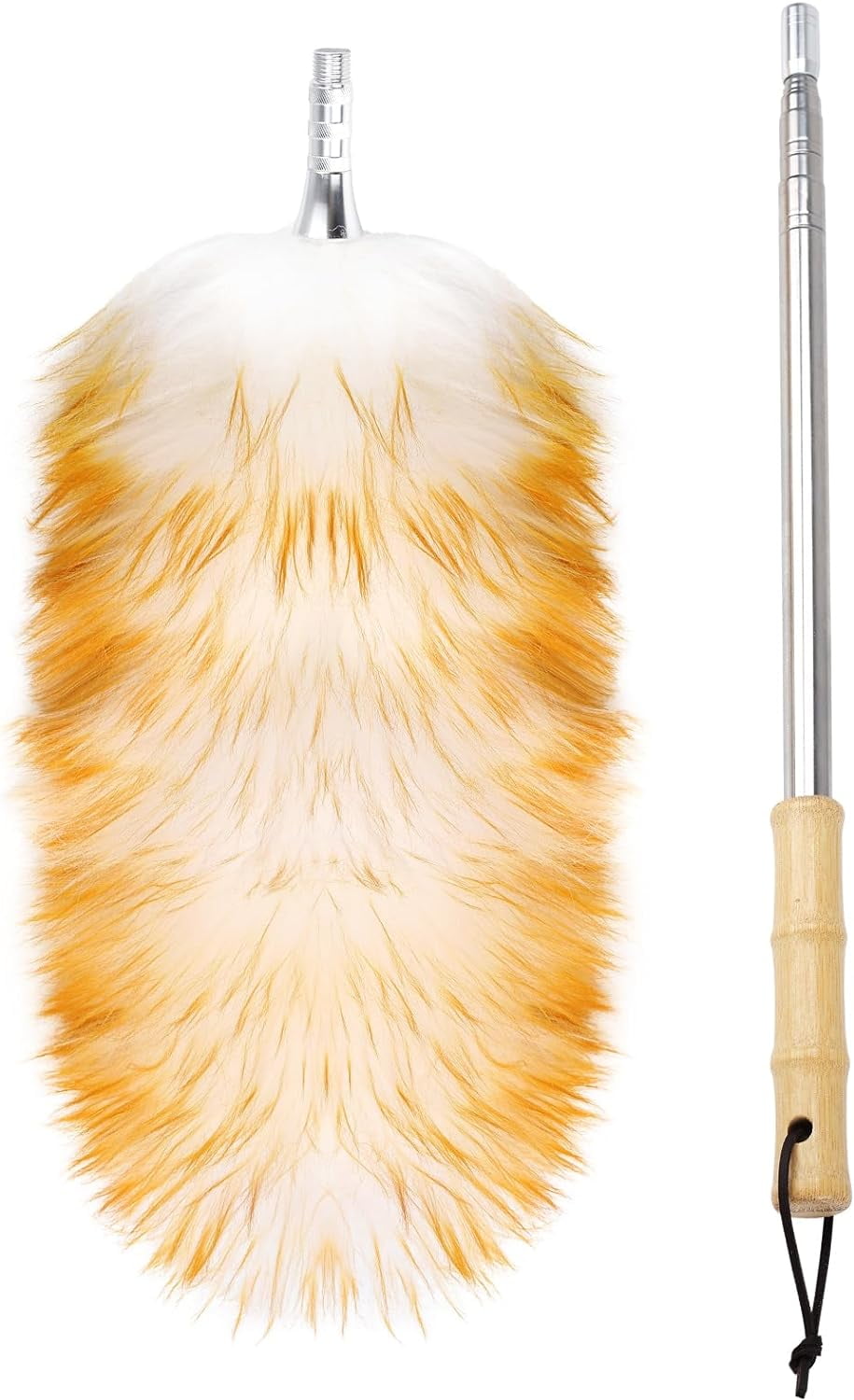 Feathers Duster,Long Telescoping Lambswool Dusters with Stainless Steel ...