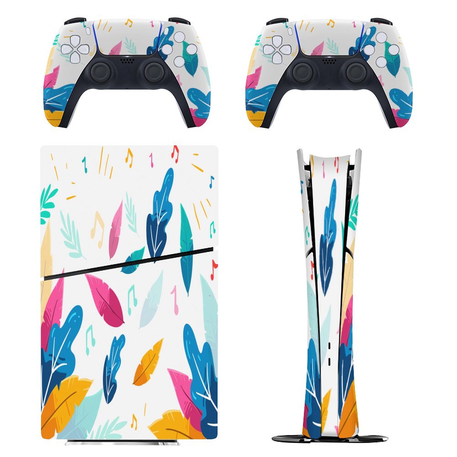 Feathers, Music, Illustrations PS5/PS5 Slim Digital Disc Skin Sticker ...