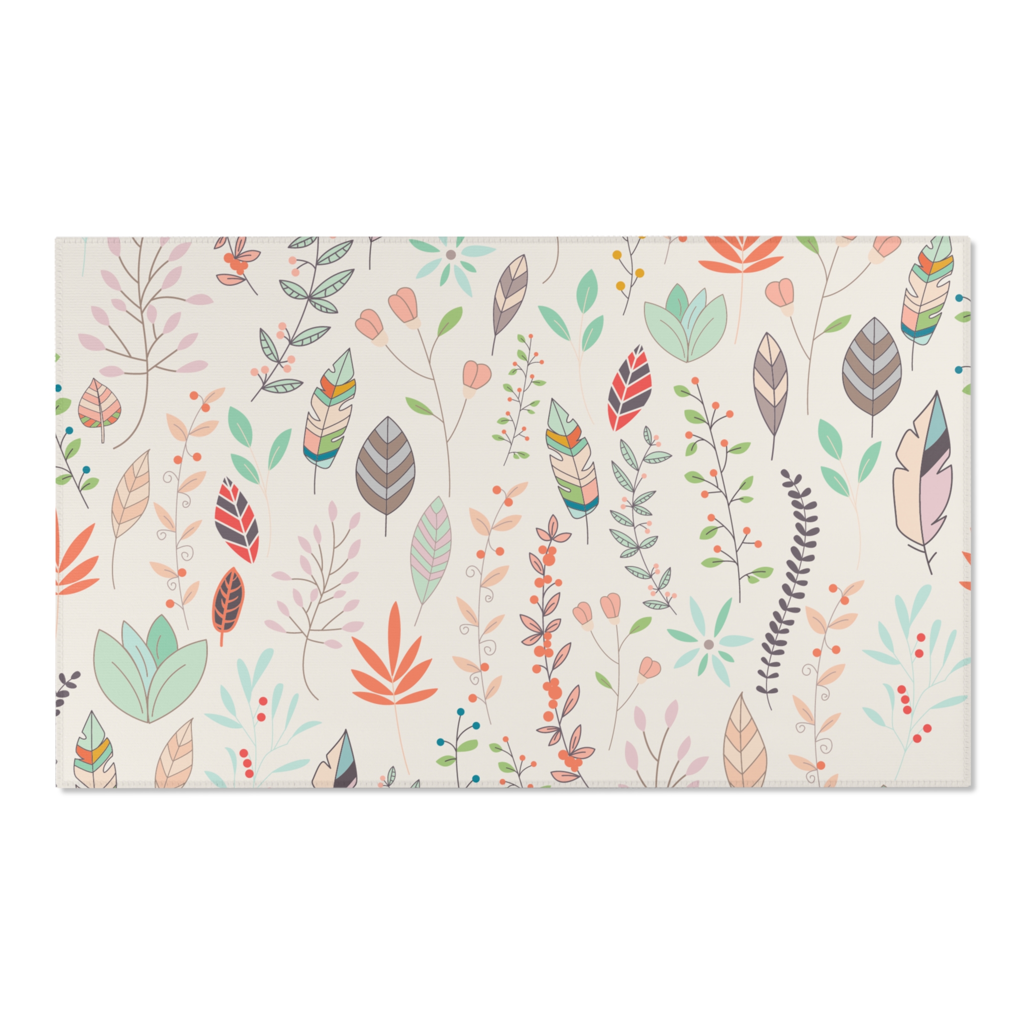 Feathers and Flowers Floral Design - Area Rug - Walmart.com