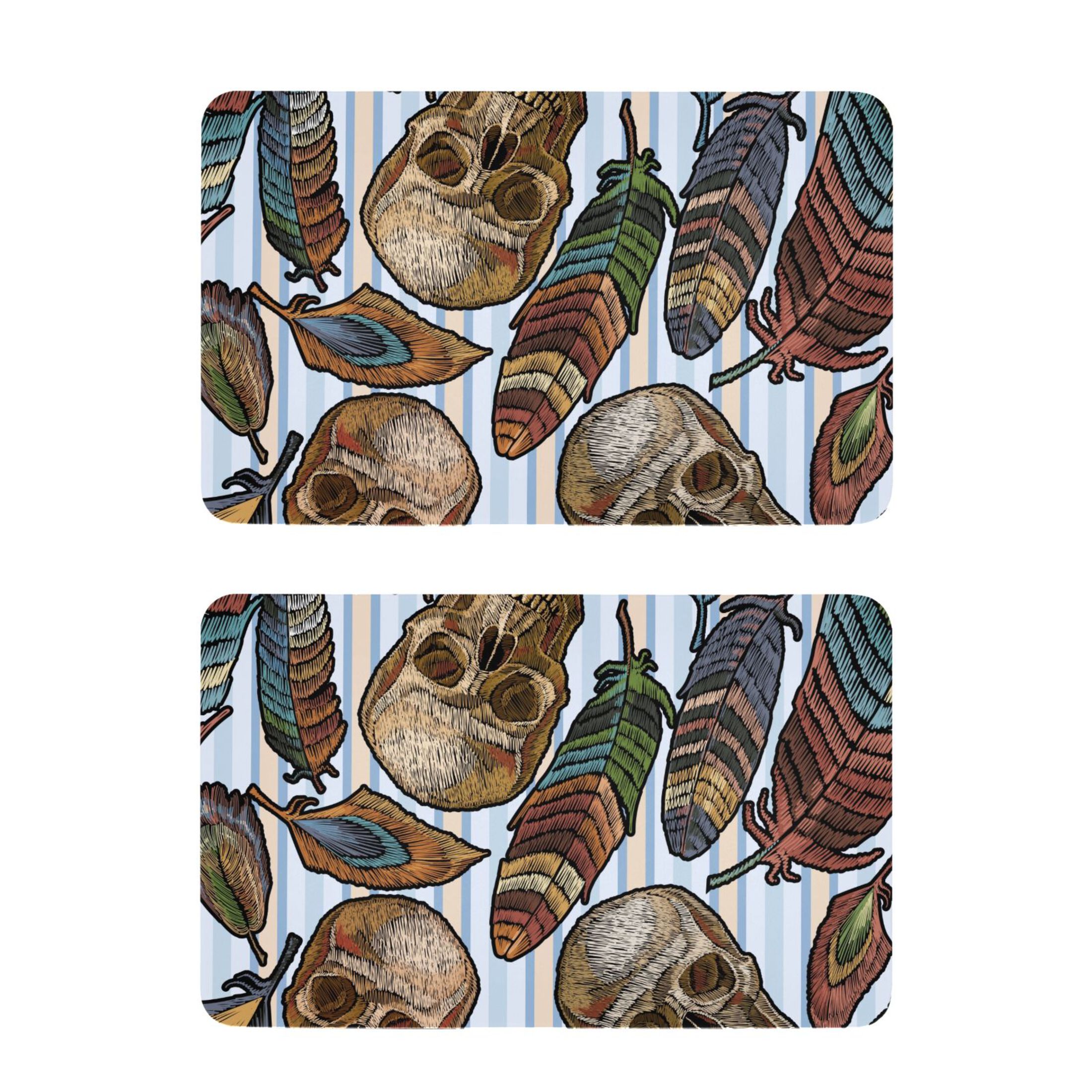 Feathers and Indian Skulls Fridge Magnetic Sticker Refrigerator Magnets ...