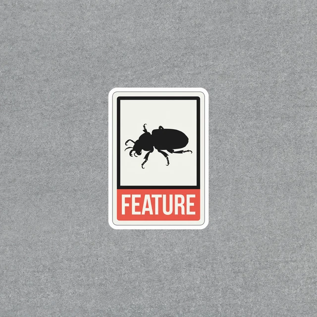 Feature Bug Silhouette Sticker - Debugging For Developersphone Decal ...