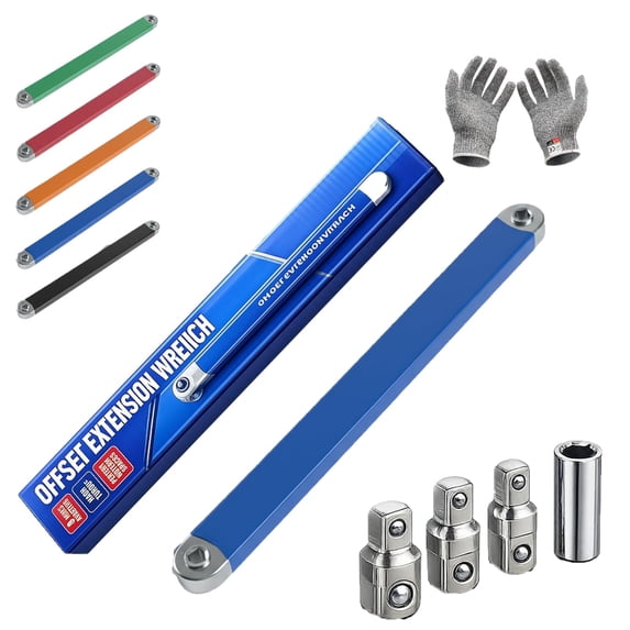 Feaxu Pro Offset Extension Wrench, Zero Offset Impact-Ready Tight Reach ...