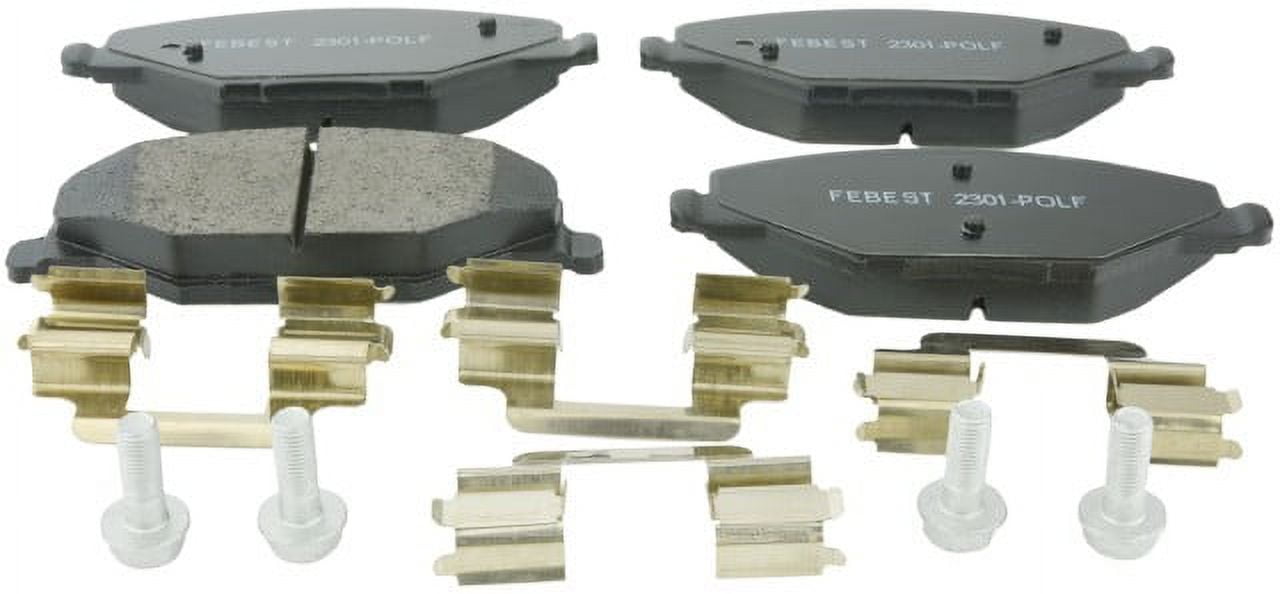 Febest PAD KIT, DISC BRAKE, FRONT - KIT # 2301-POLF OEM 6RU698151A ...