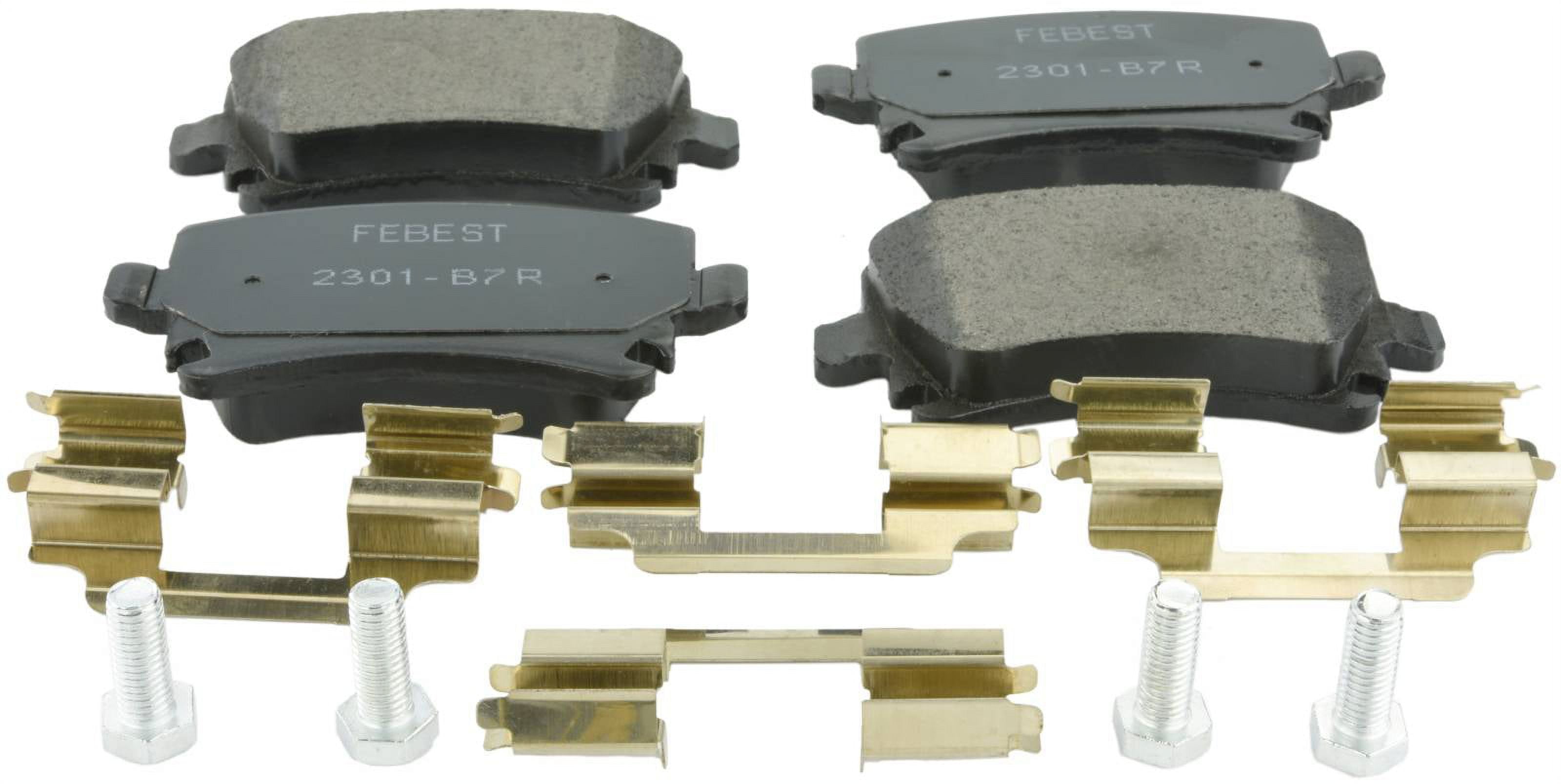 Febest PAD KIT, DISC BRAKE, REAR - KIT # 2301-B7R OEM 1K0698451D ...
