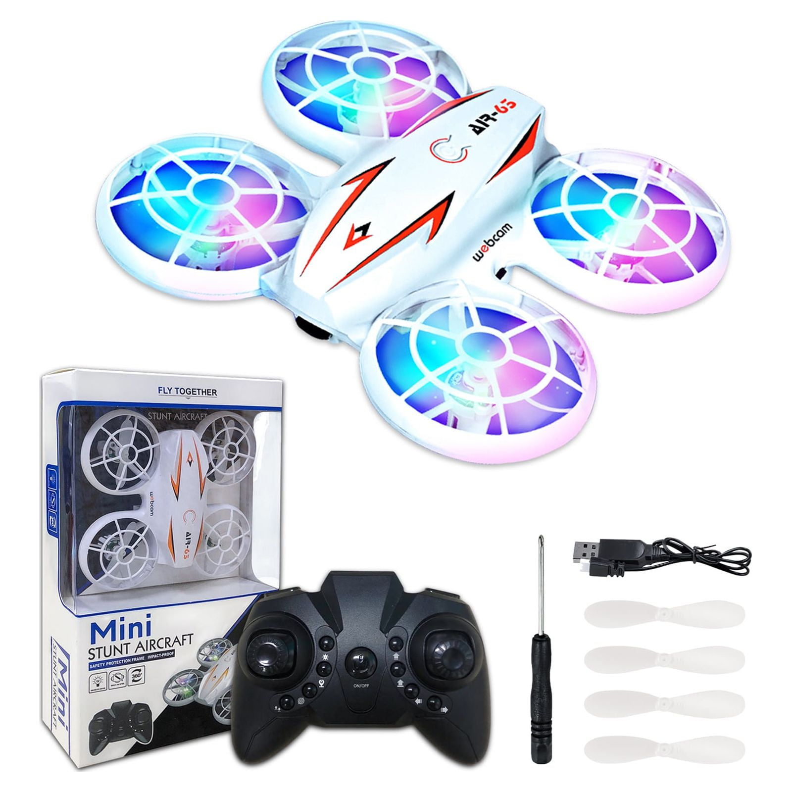 Febfoxs Drones for Kids, Mini Drone with Remote Control, LED Toy ...