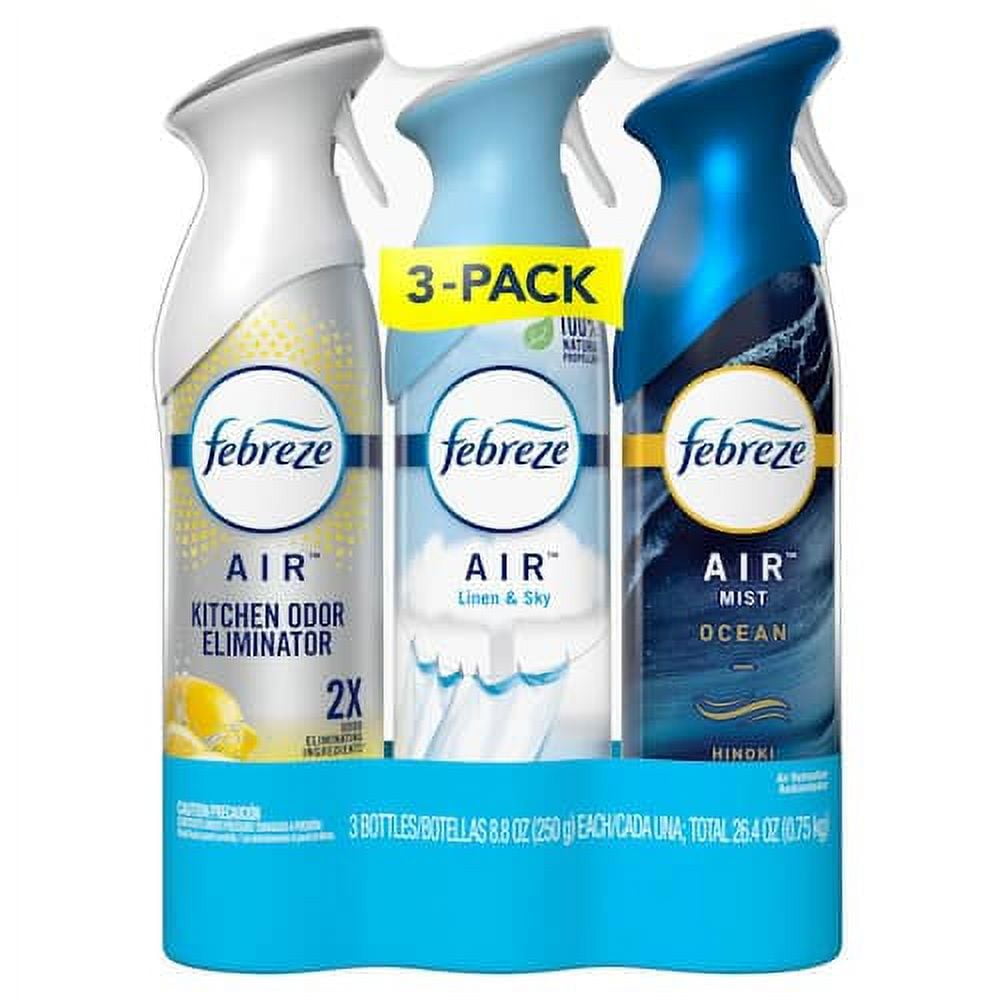 Febreze AIR 8.8 oz. Variety Kitchen Odor Eliminator Linen and Sky and ...
