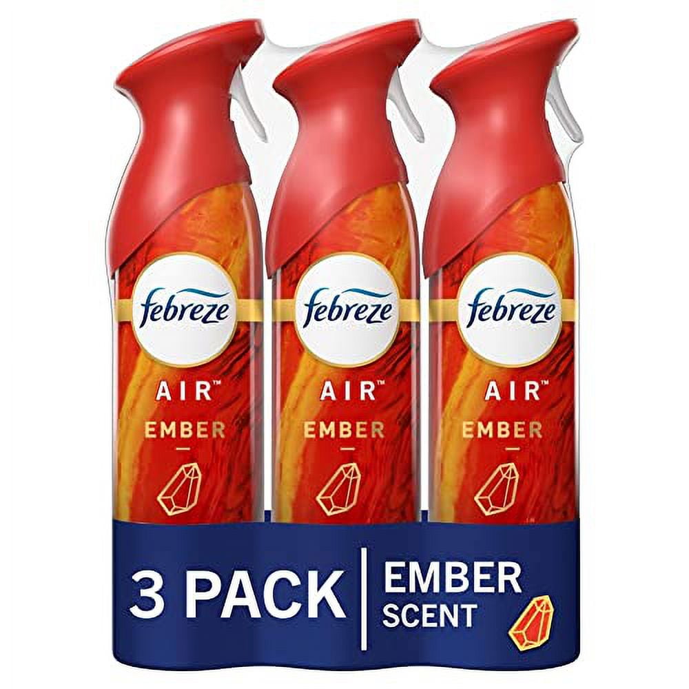 Febreze Air Freshener, Ember Scent, 8.8 oz Can, Pack of 3 - Walmart.com