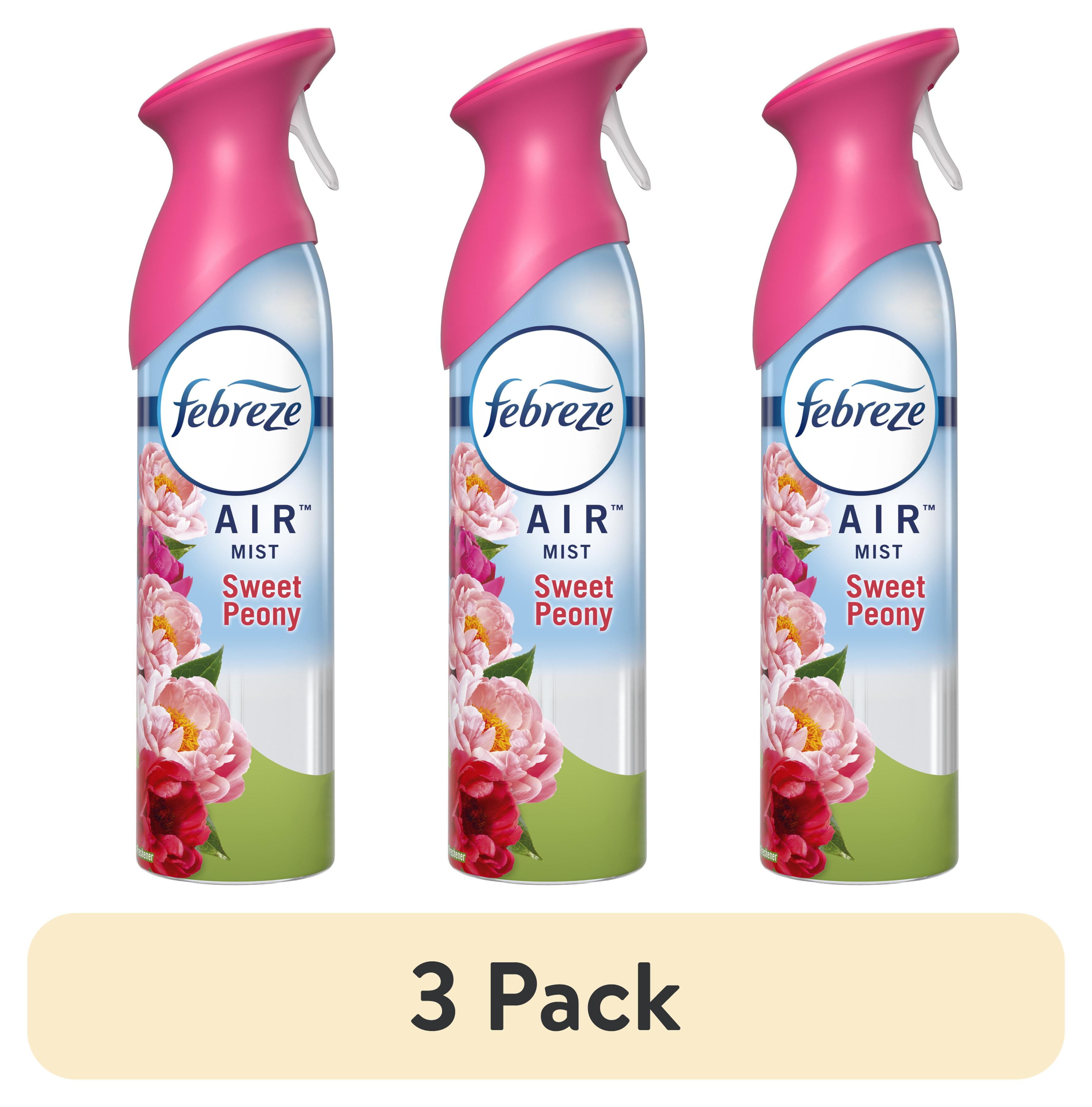 (3 pack) Febreze Air Effects Odor-Fighting Air Freshener Sweet Peony, 8 ...