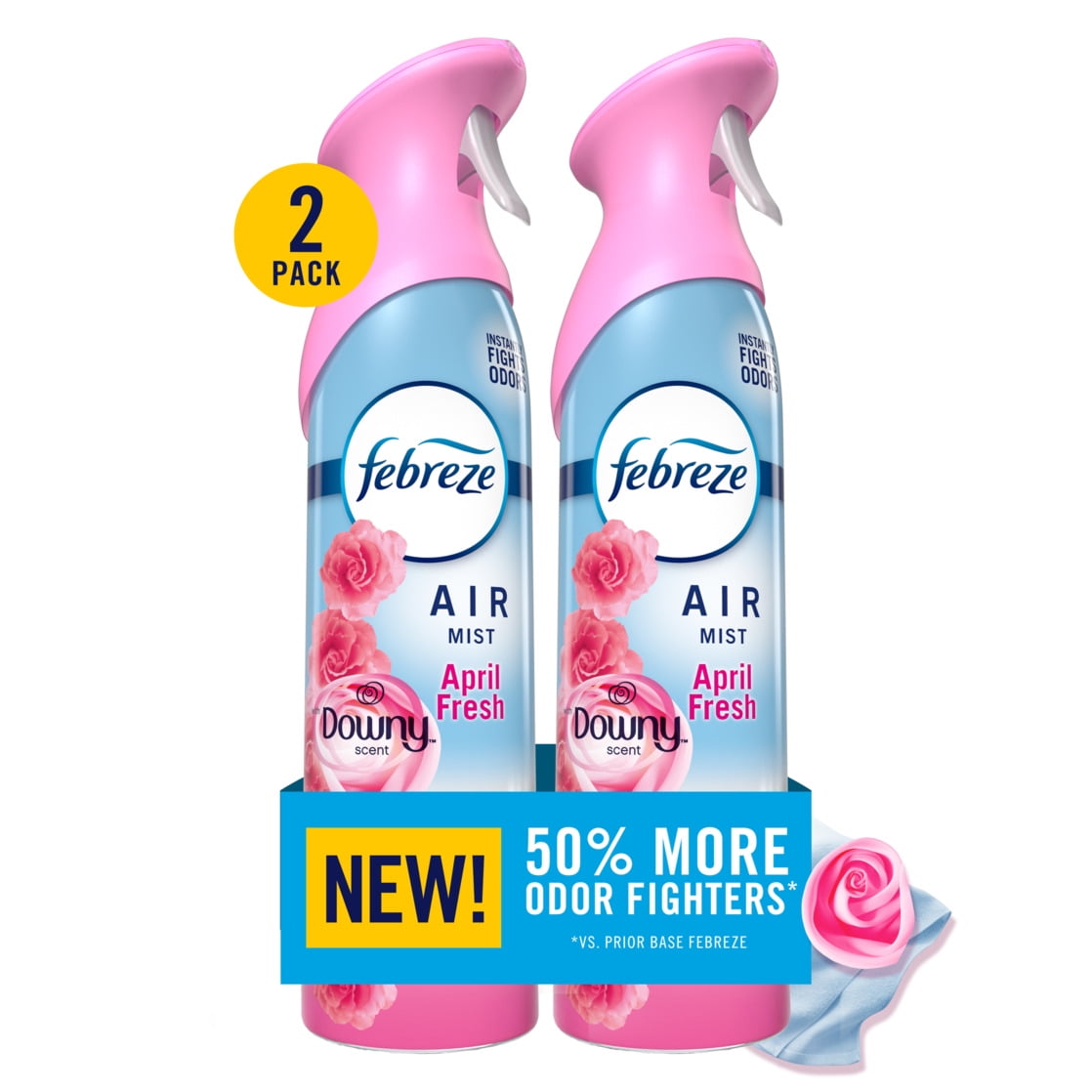 Febreze Air Mist Air Freshener Spray, Downy April Fresh, 8.1oz, 2 Count ...